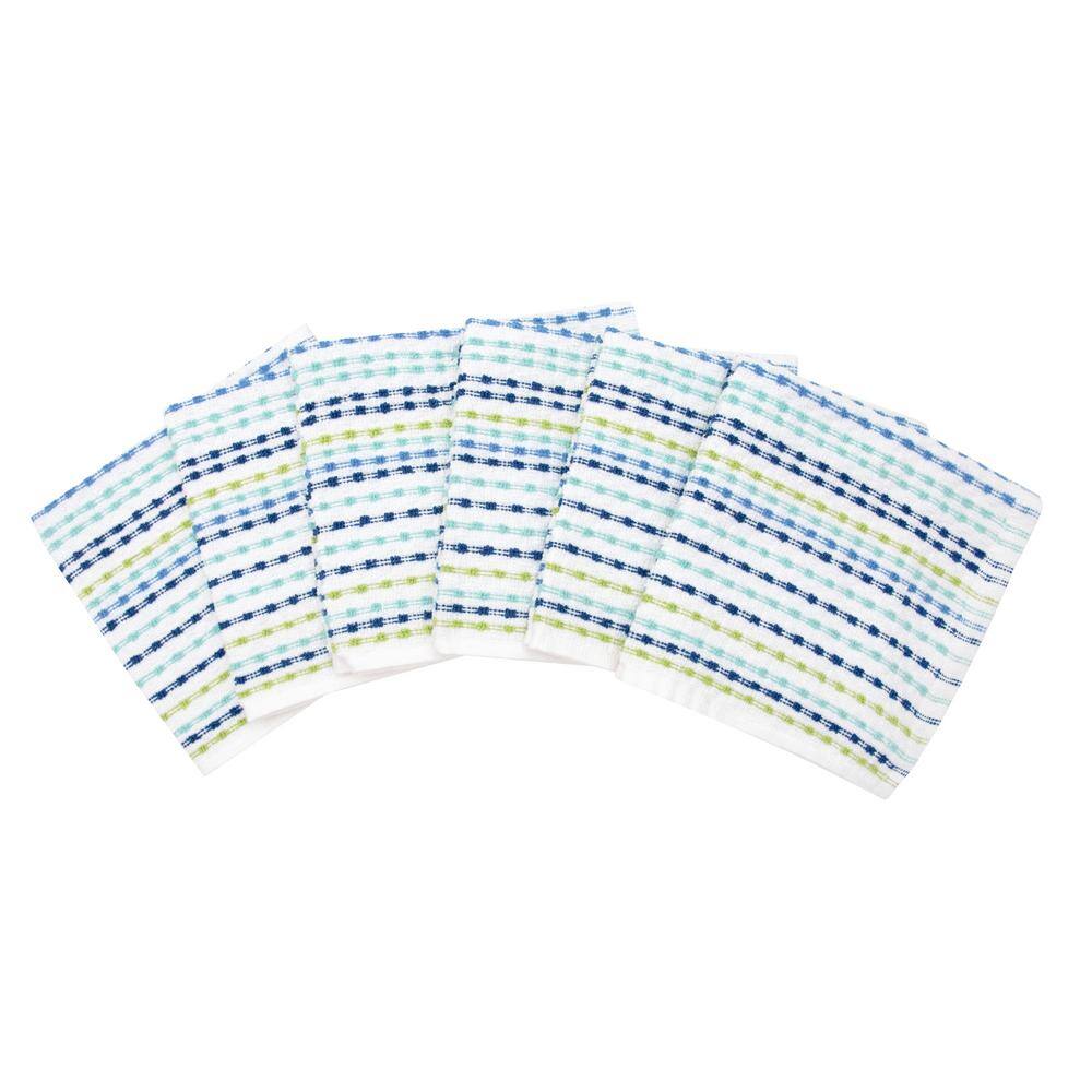 RITZ Cool Multicolor Pebble Cotton Bar Mop Dish Cloth Set of 6 90447 ...