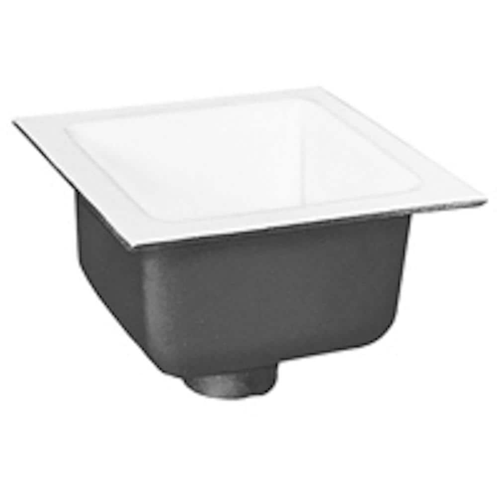 Zurn 12 in. x 12 in. Acid Resisting Enamel Coated Floor Sink with 2 in ...
