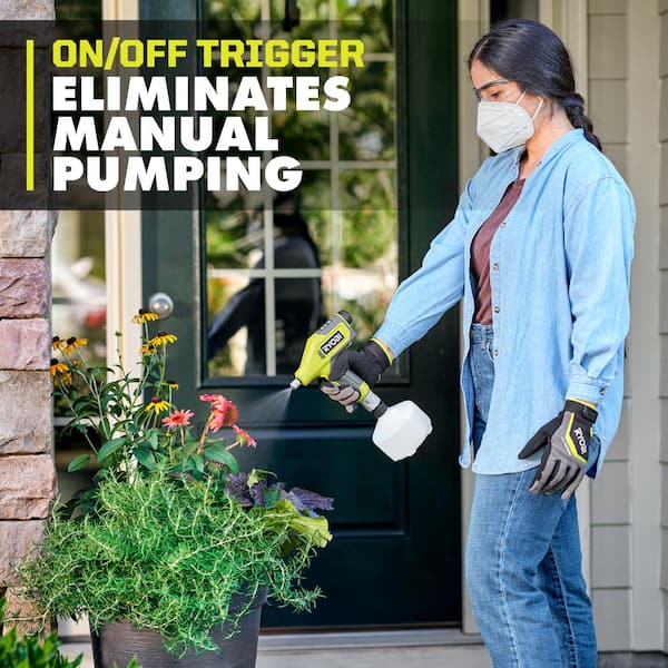RYOBI USB Lithium Cordless Compact Sprayer with 2.0 Ah Battery and ...