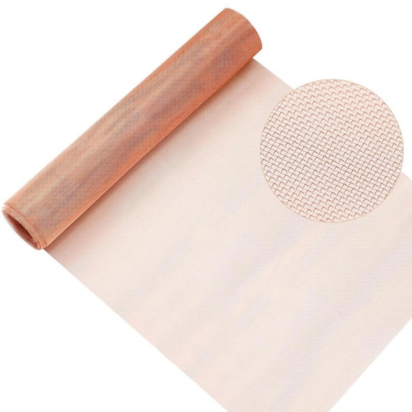 NVNOO 24 in. x 10 ft. 40 Pure Copper Mesh Roll Wire Fabric for ...