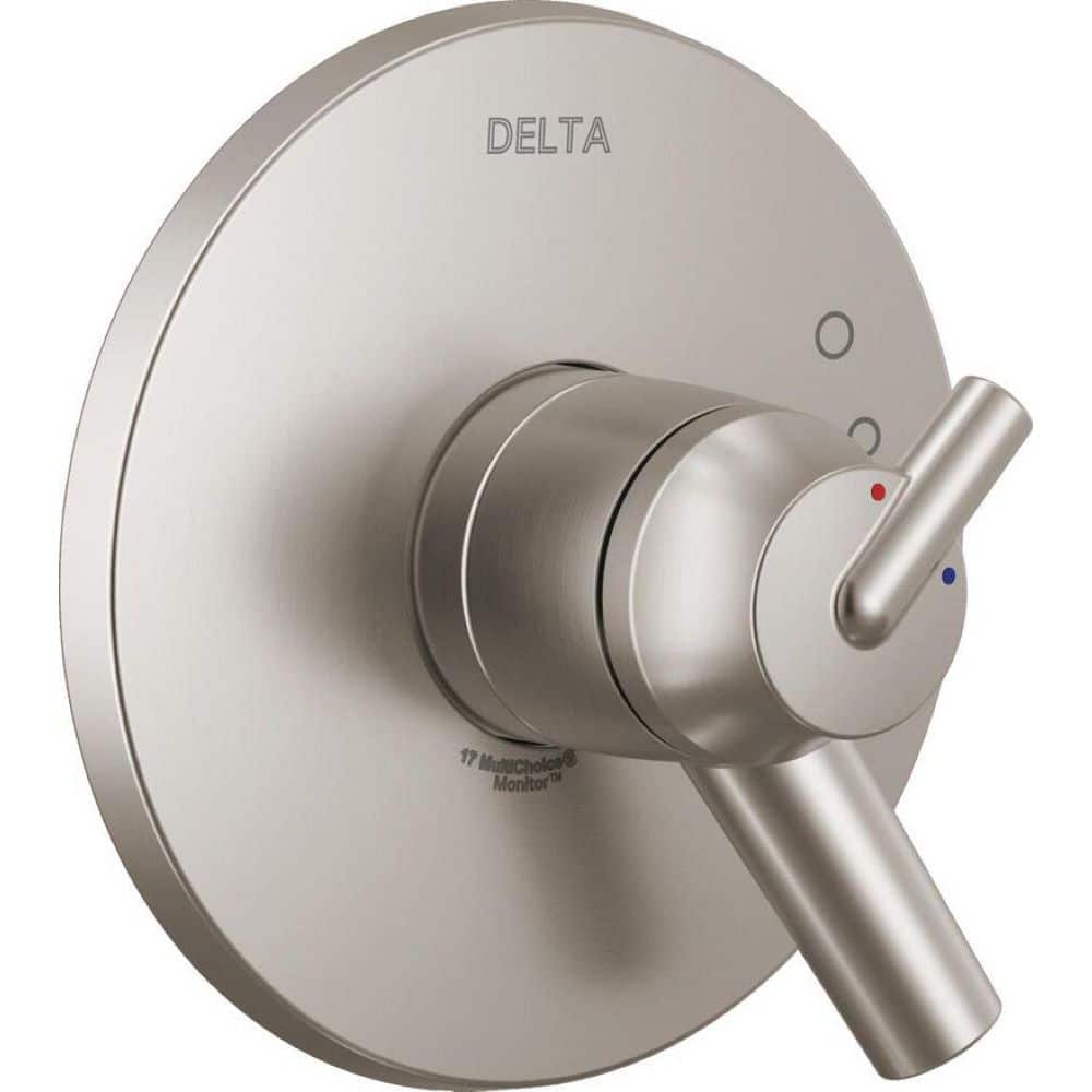 Delta Trinsic 1-Handle Wall Mount Valve Trim Kit in Stainless (Valve ...
