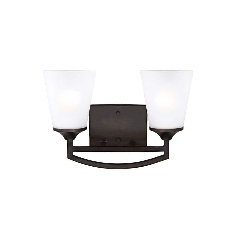 Reviews for Generation Lighting Hanford 14 in. 2-Light Bronze Modern ...