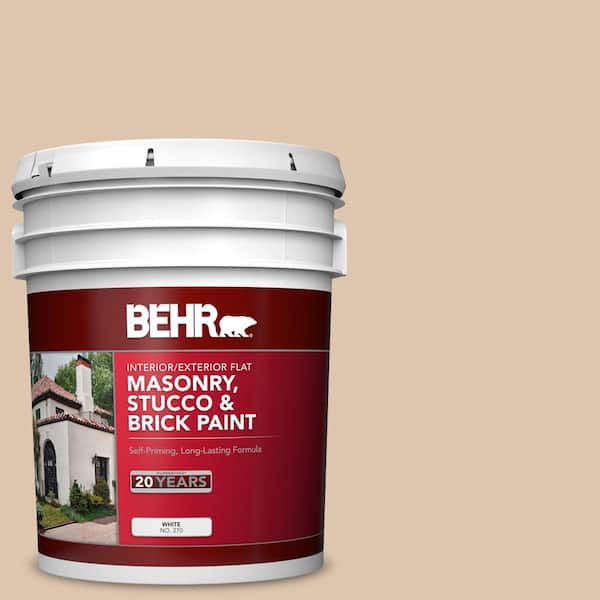 BEHR 5 gal. #PPU3-08 Sienna Dust Flat Interior/Exterior Masonry, Stucco ...
