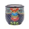 Ravenna Pottery Talavera 9 in. Blue Ceramic Decorative Planter AWT-403 ...
