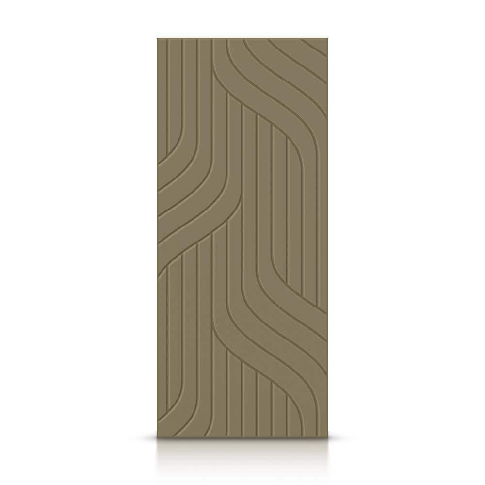 CALHOME 30 in. x 80 in. Hollow Core Olive Green Painted Composite MDF ...