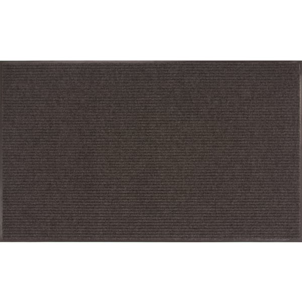 Apache Mills Apache Rib Solid Gray 3 ft. x 4 ft. Non-Slip Indoor ...