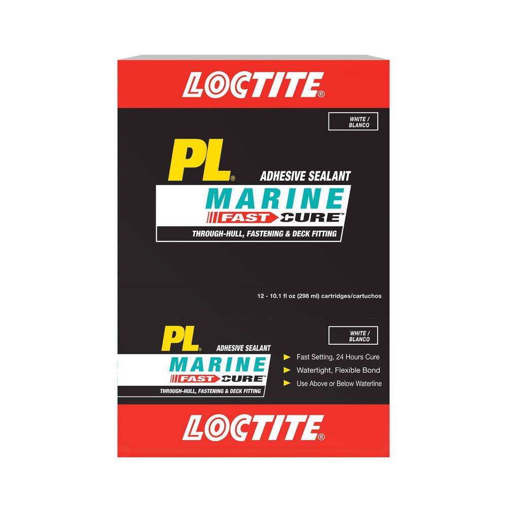 PL Marine Fast Cure 10 oz. Polyether Adhesive Sealant White Cartridge ...