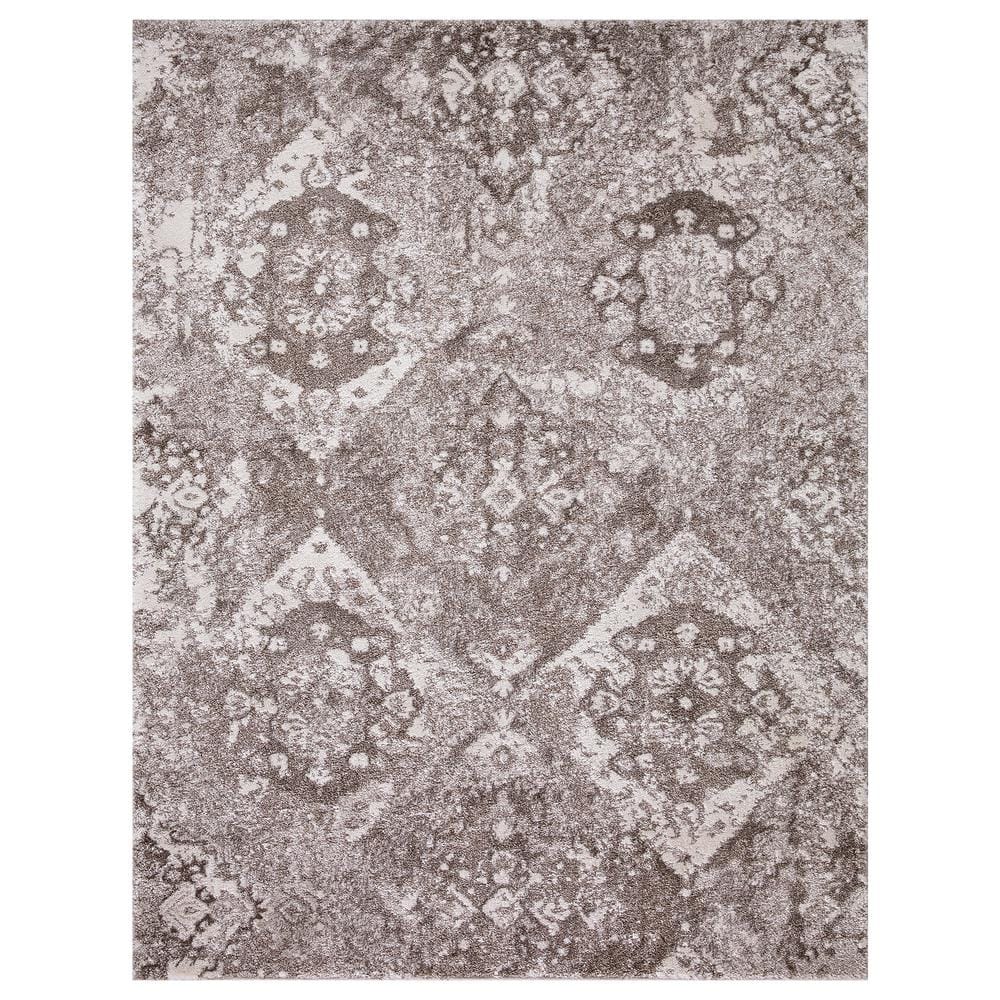 StyleWell Renee Beige 5 ft. x 7 ft. Rustic Floral Area Rug SW1031-5X7 ...