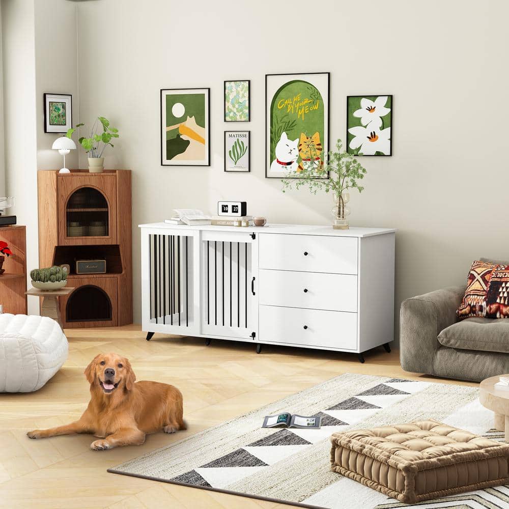 FUFU&GAGA Dog House Furniture Style Dog Crate Storage Cabinet, Large ...
