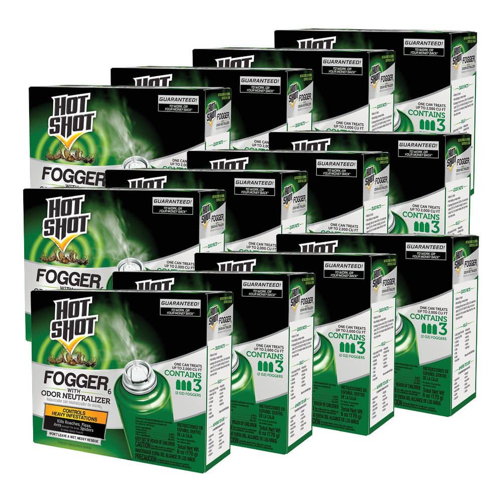 Hot Shot Insect Fogger Aerosol with Odor Neutralizer (3-Count) (12-Pack ...
