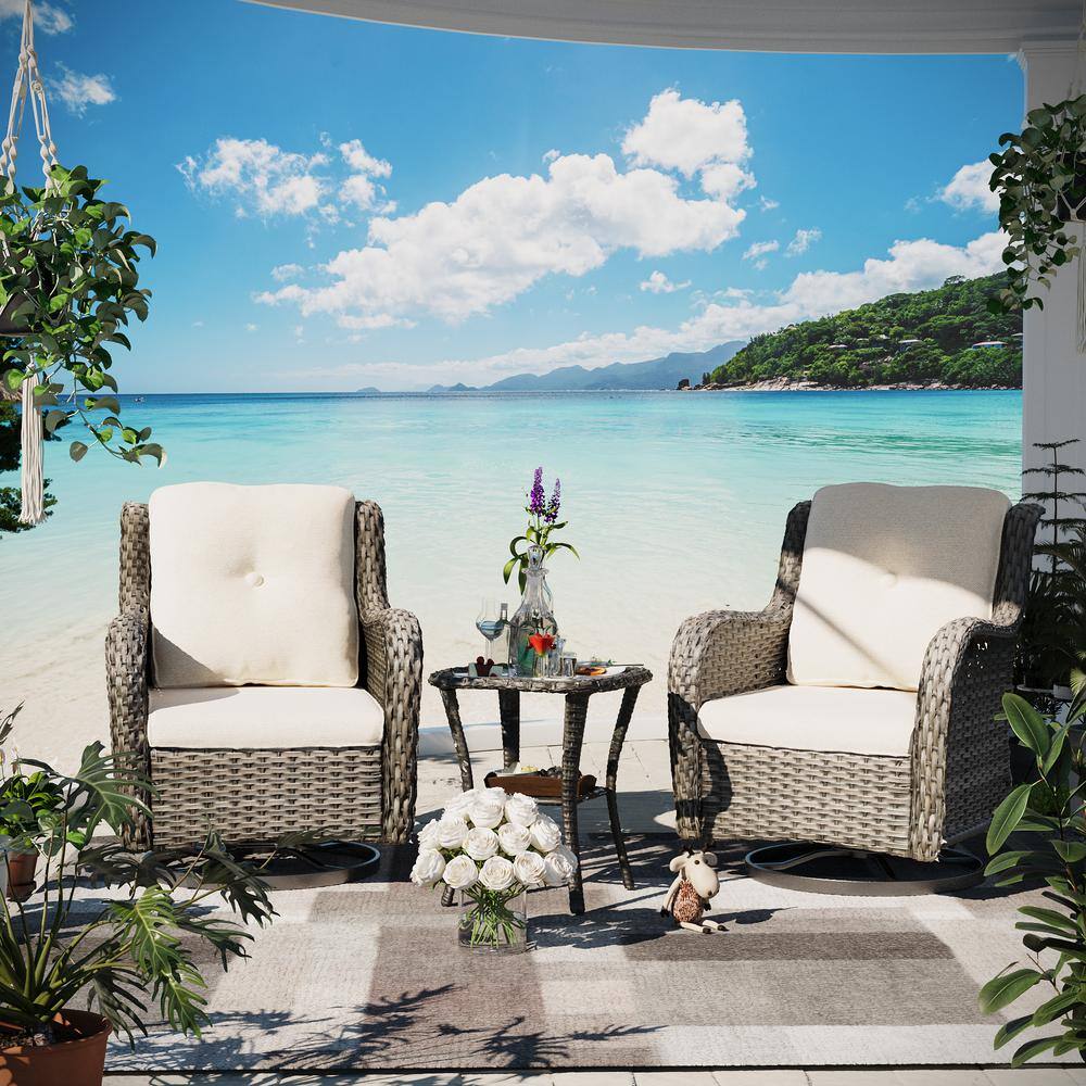 Have a question about JOYSIDE 3-Piece Wicker Patio Conversation Set ...