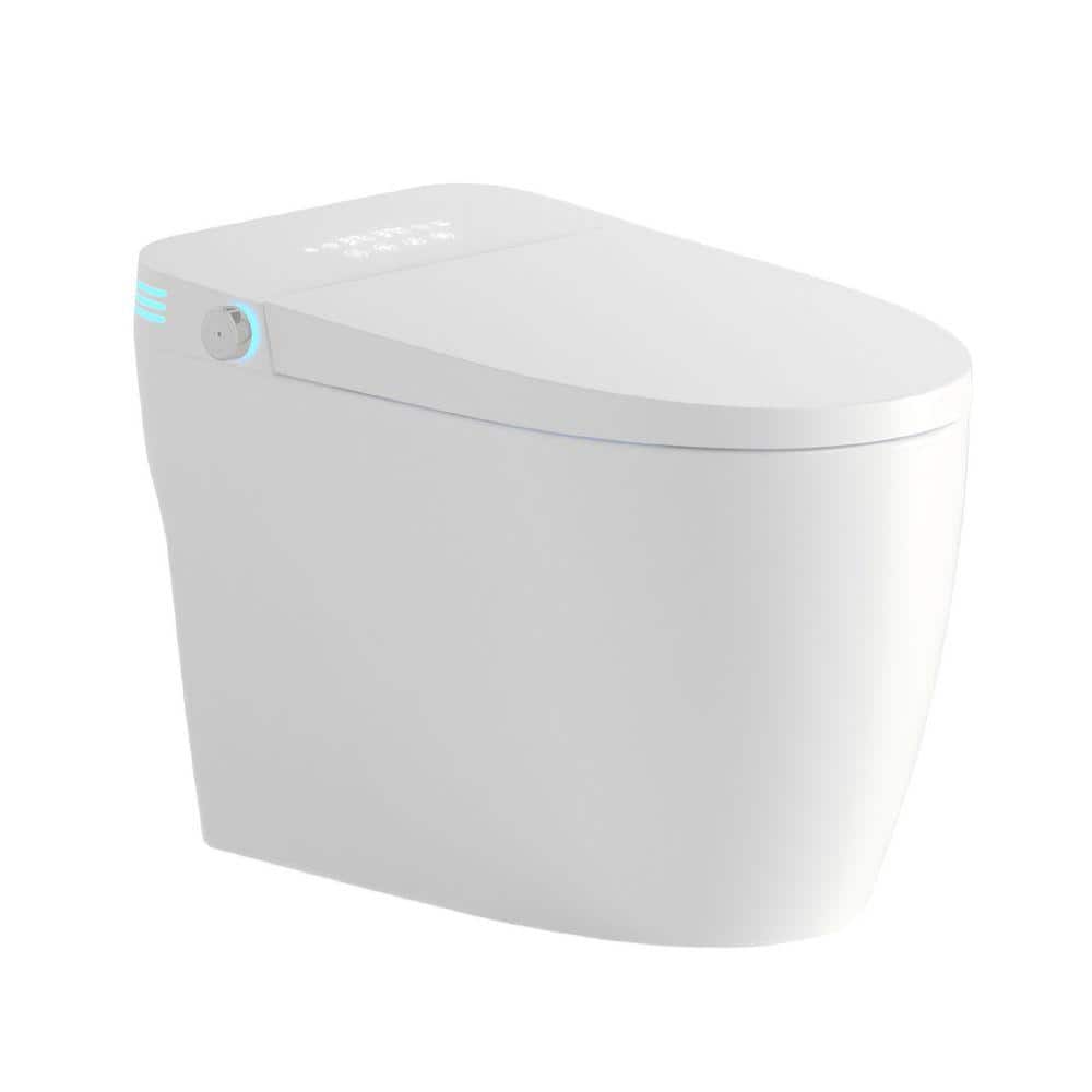 SANFANGIE NB Elongated Bidet Toilet 1.28 GPF in White w/Low Temperature ...