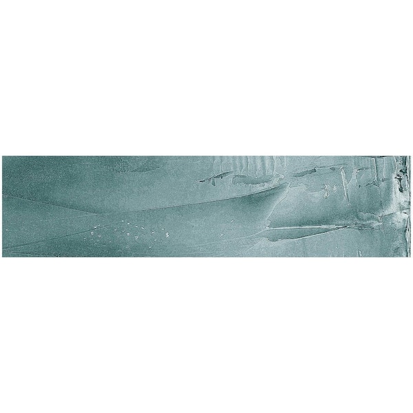 ANDOVA Thames Anglor Blue Green 3 in. x 11-15/16 in. Smooth Ceramic ...