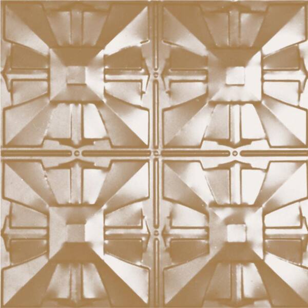Shanko 314 2 ft. x 4 ft. Brass-Plated Steel Nail-up Ceiling Tile B314 4 ...