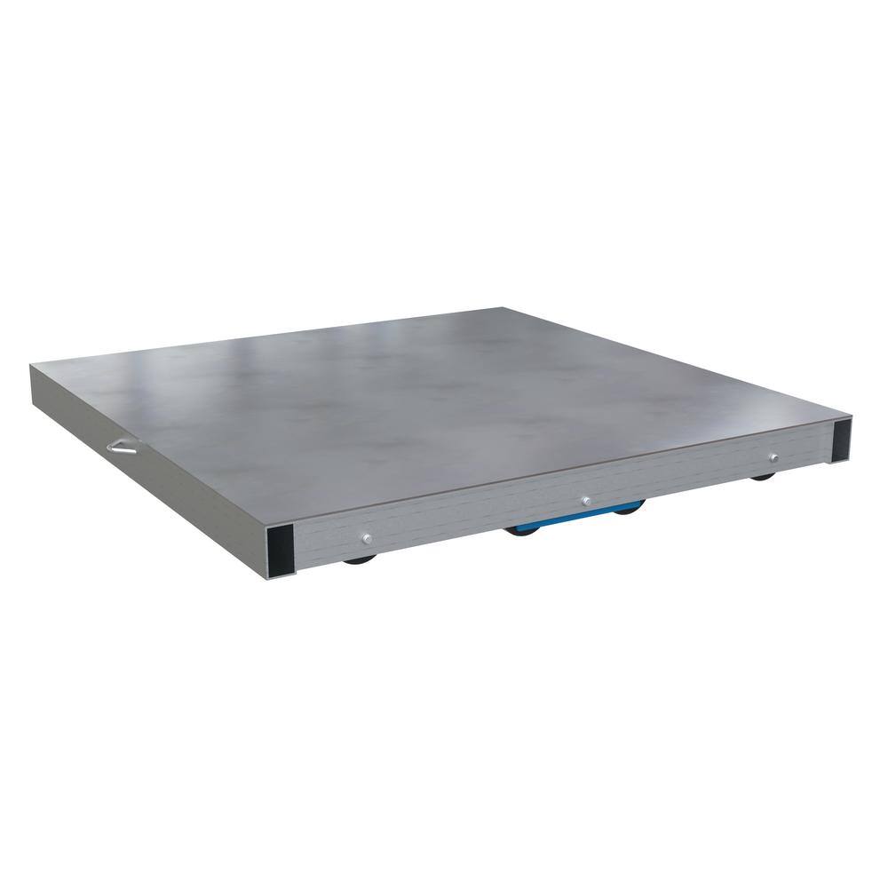 Vestil 42 in. x 42 in. 6000 lbs. Capacity Silver Aluminum Pallet Dolly ...