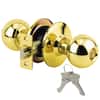 Premier Lock Brass Grade 3 Keyed Storeroom Door Knob with 2 SC1 Keys ...