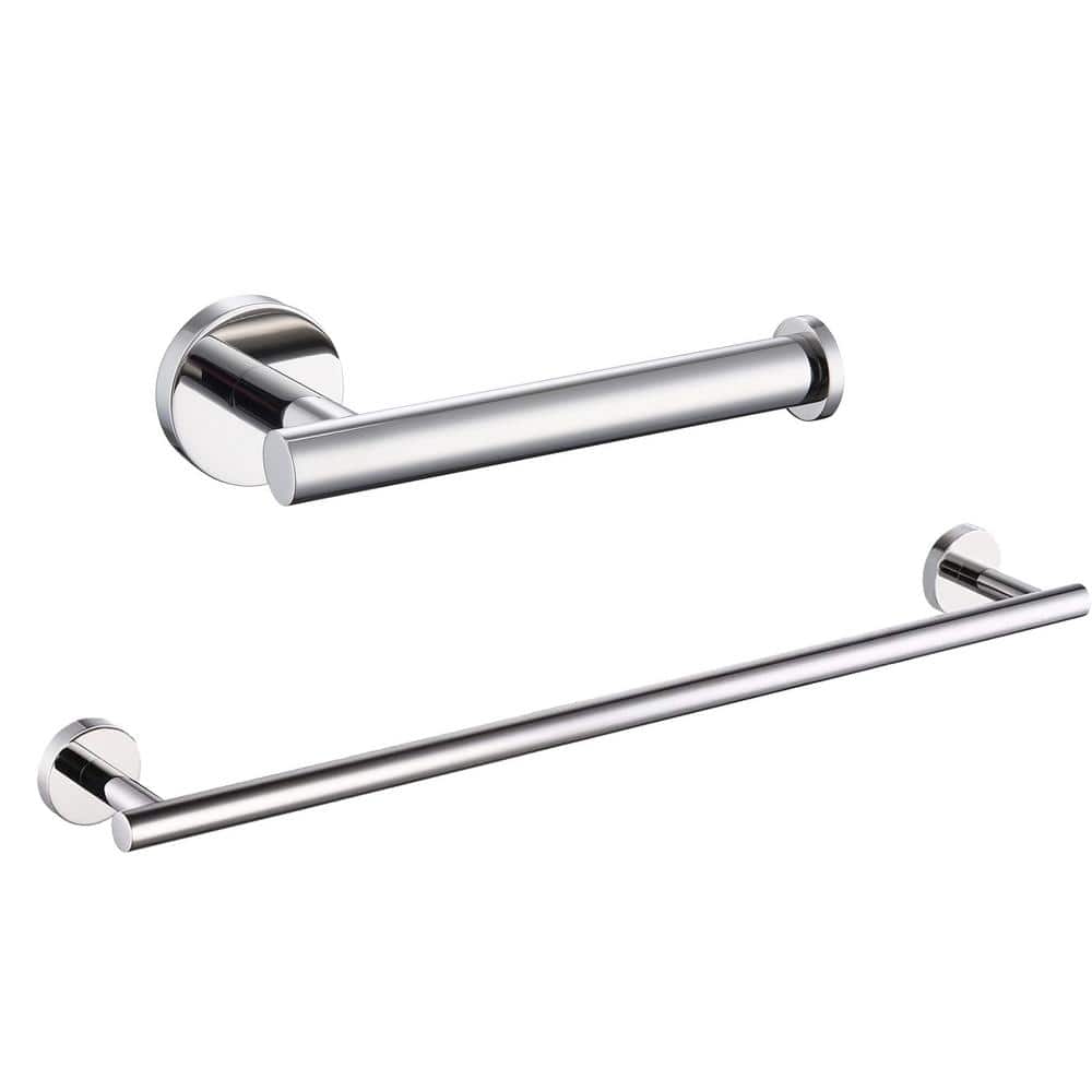 ruiling 2 -Piece Bath Hardware Set with Mounting Hardware in Polished ...