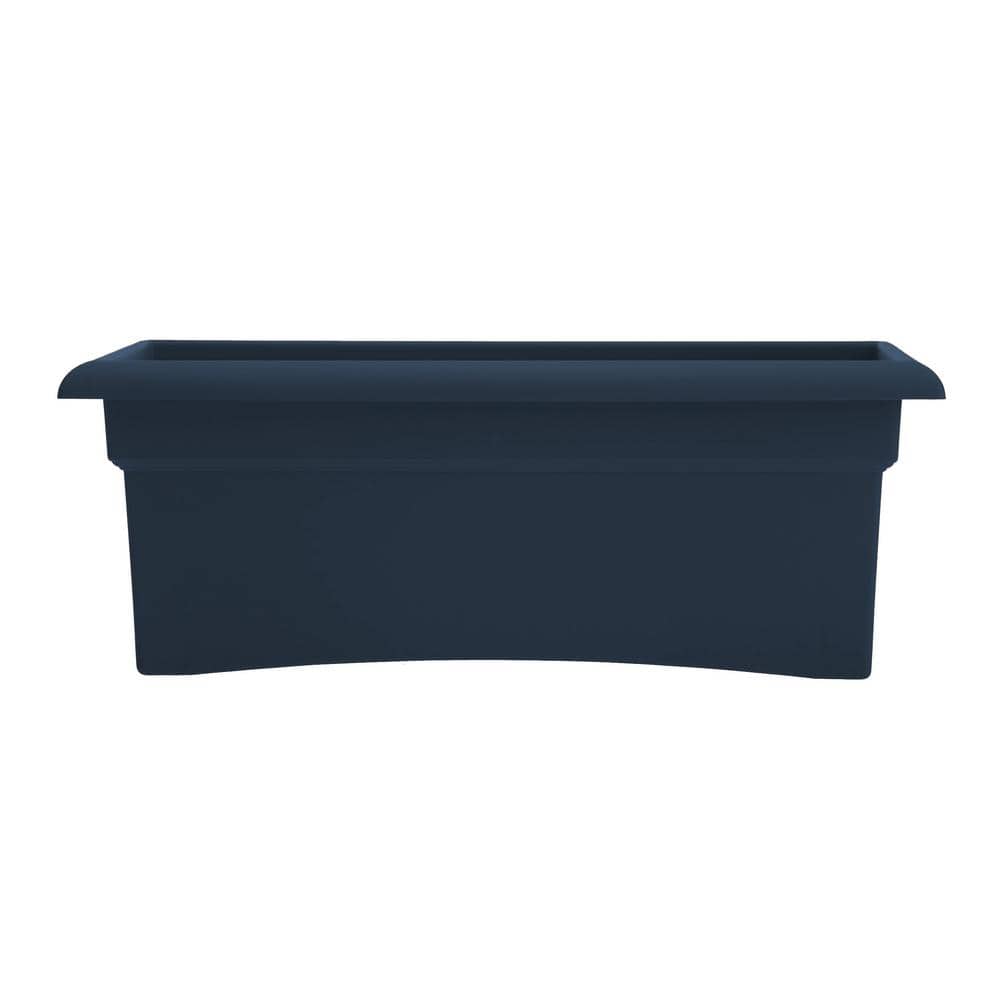 Bloem Veranda 11.75 in. L x 26.5 in. W x 10 in. H 28 qt. Navy Plastic ...
