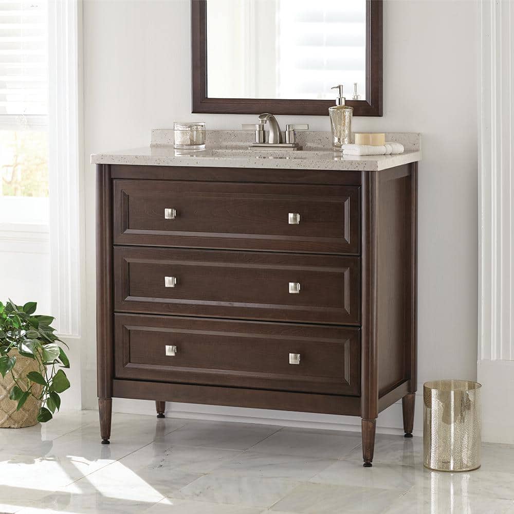 Reviews for Home Decorators Collection Whitley 37 in. W Single Sink ...