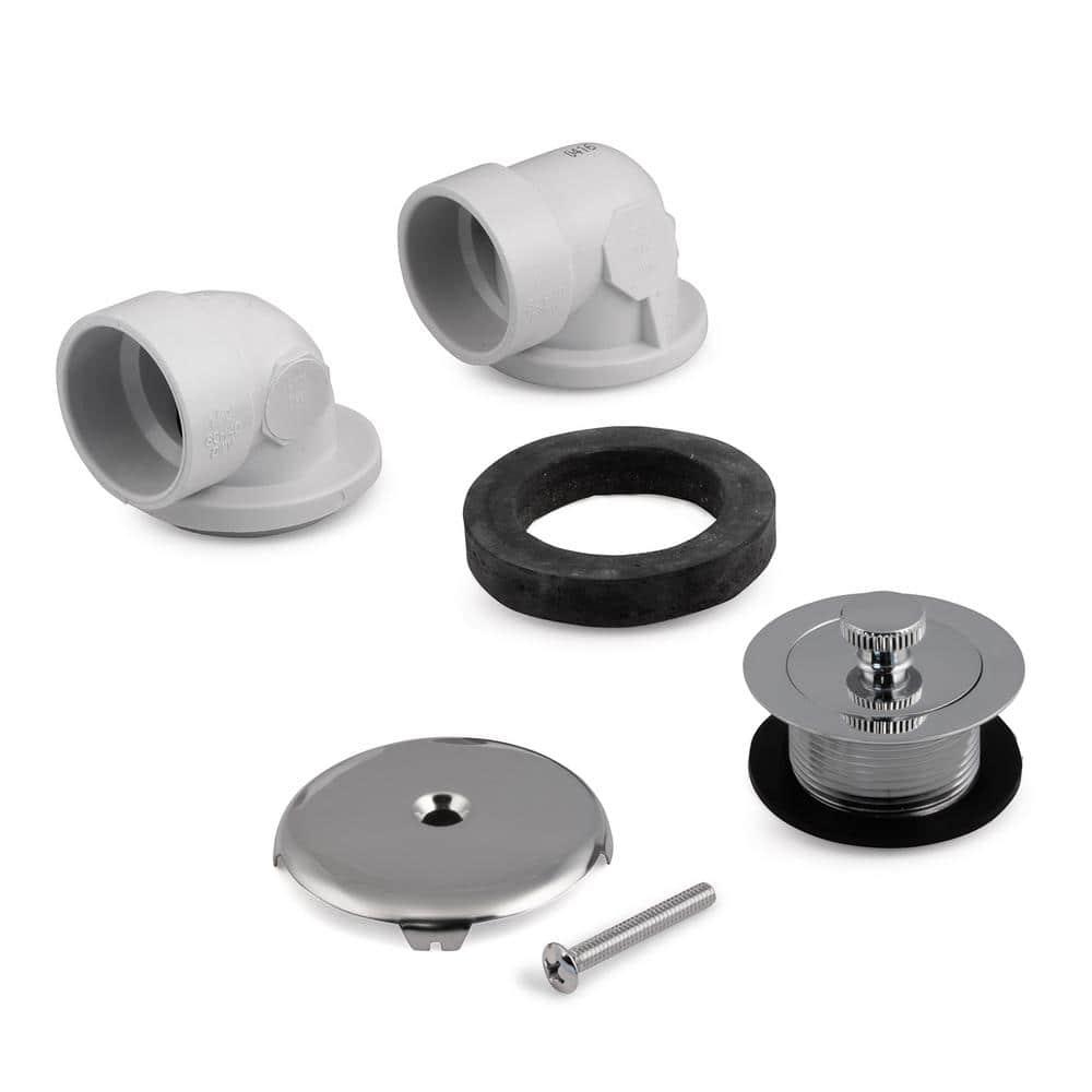 Everbilt Twist and Close 1-1/2 in. Sch. 40 White PVC Bath Waste and ...