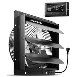 12 in. 940 CFM Aluminum Silver Electric Power Gable Mount Attic Fan ...