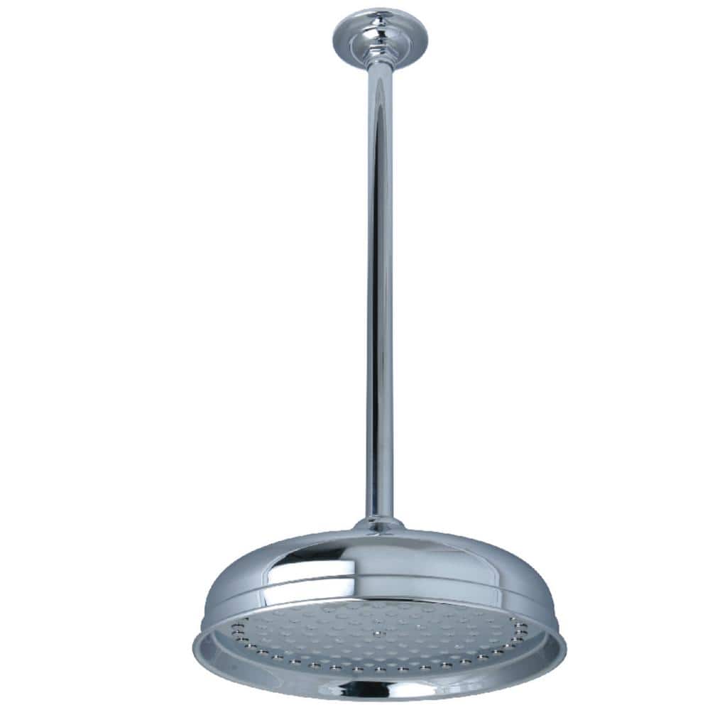 Kingston Brass 1-Spray 10 in. Single Ceiling Mount Fixed Rain Shower ...