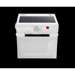 Defiant 120-Degree White Motion Activated Solar Powered Outdoor 1-Head ...
