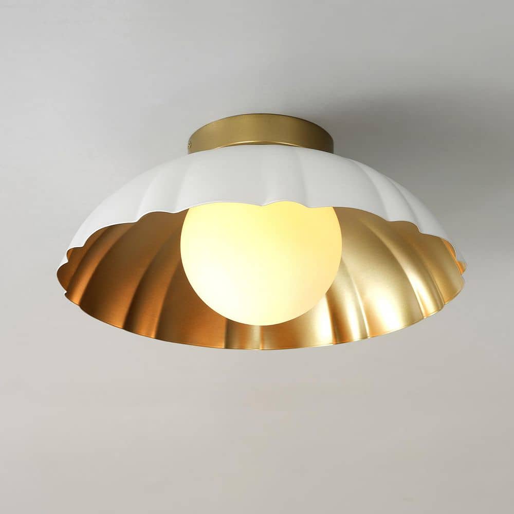 Reviews for Novogratz x Globe Electric 13 in. 1-Light Matte White Flush ...