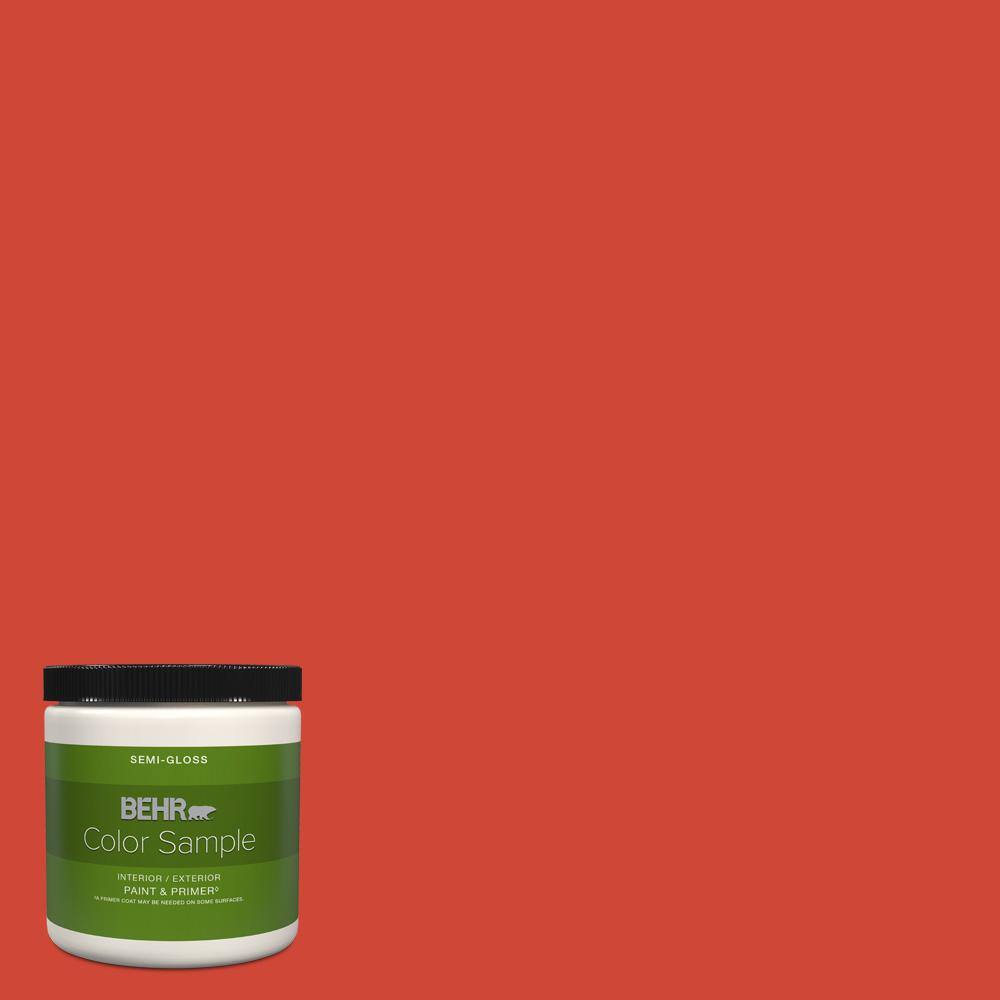 BEHR PREMIUM PLUS 8 oz. #180B-7 Chili Pepper Semi-Gloss Interior ...