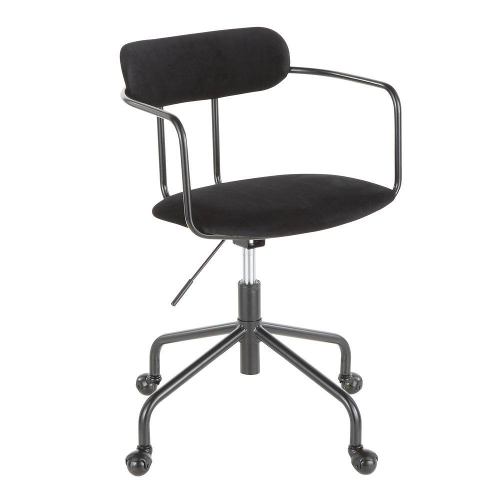 Lumisource Demi Black Task Chair in Black Velvet OC-DEMI BKVBK - The ...