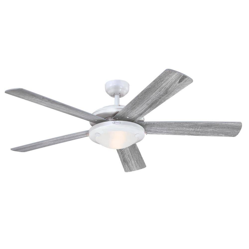 Westinghouse Lighting 7305500 52 in. Comet 5-Blade White Indoor Ceiling ...