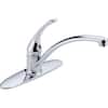 Delta Foundations Single-Handle Standard Kitchen Faucet in Chrome ...
