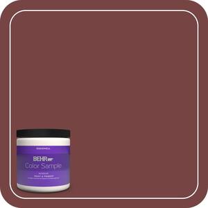 BEHR PREMIUM PLUS 8 oz. #S130-7 Cherry Cola Flat Interior/Exterior ...