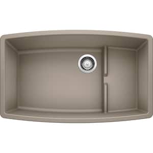 Blanco PRECIS Undermount Granite Composite 30 in. Single Bowl Kitchen ...