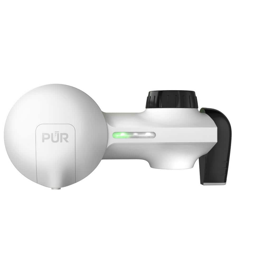 PUR Plus Horizontal Faucet Mount Water Filtration System in Matte White ...