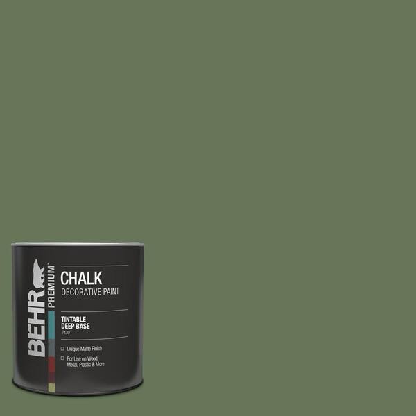 BEHR PREMIUM 1 qt. #PPU10-01 Scallion Interior Chalk Decorative Paint ...
