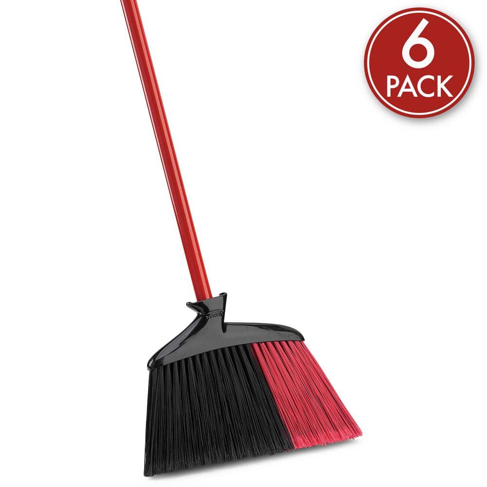 Libman 14 in. Extra-Large Indoor/Outdoor Angle Broom with Steel Handle ...