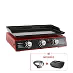 Royal Gourmet 3-Burner Propane Griddle, Portable Table Top 24-Inch Gas ...