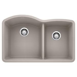 Blanco DIAMOND Undermount Granite Composite 32 in. 60/40 Double Bowl ...
