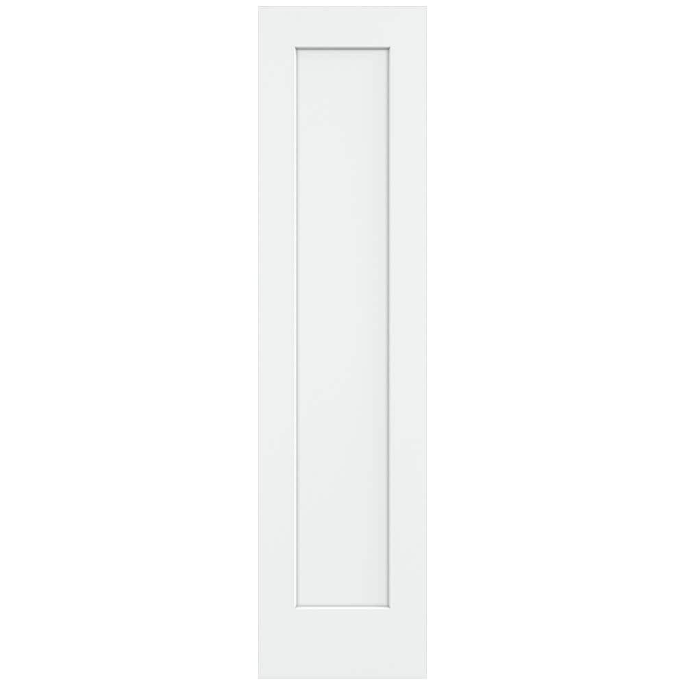 JELD-WEN 20 in. x 80 in. 1 Panel Madison White Painted Smooth Solid ...
