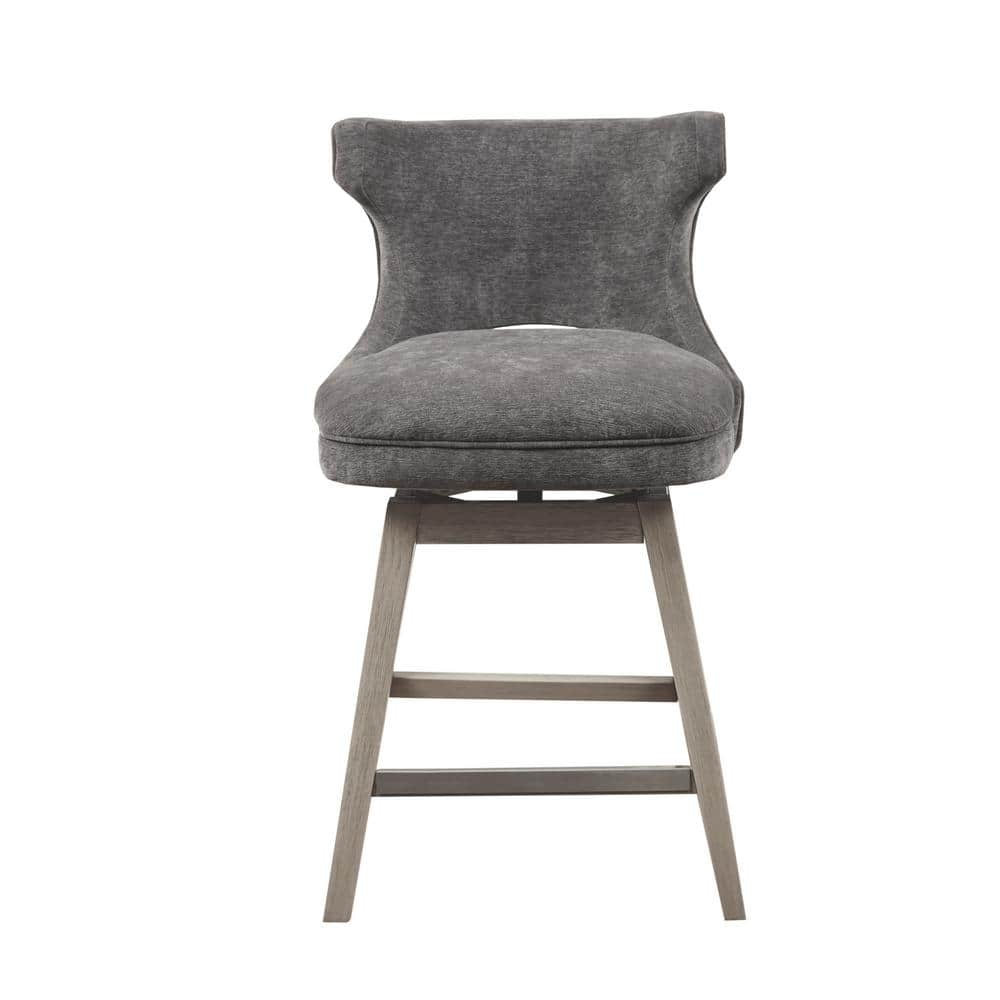 Madison Park Janet 25.75 in. Charcoal Wood Counter Stool MP104-1119 ...