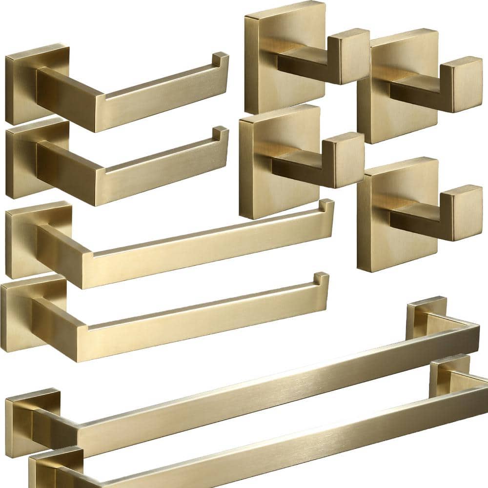 YSQCAR 10-Piece Bath Hardware Set with Towel Bar Toilet Paper Holder ...