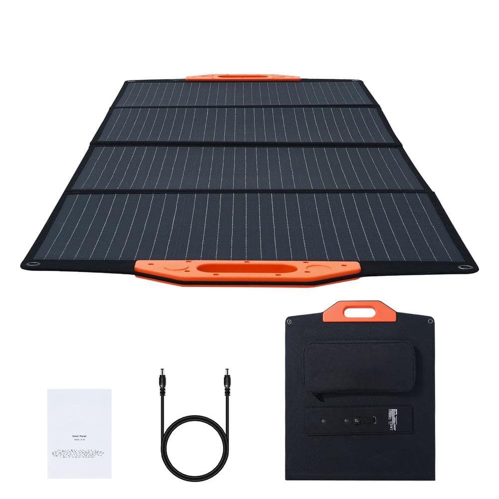 SKYSHALO 120-Watt Portable Monocrystalline Solar Panel, Monocrystall in ...