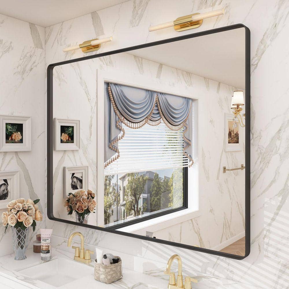 GODCHAR 48 in. W x 36 in. H Rectangular Aluminum Alloy Frame Inner Deep ...