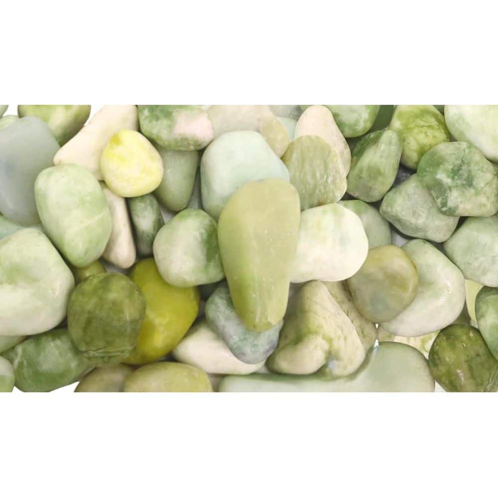 SenQWFa 1-2 in. Jade River Rocks Landscaping-Polished Pebbles for ...
