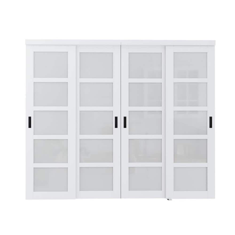 Reviews for ARK DESIGN 96 in. x 80 in. 5-Lite Frosted Glass Primed ...