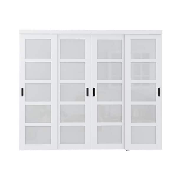 Reviews for ARK DESIGN 96 in. x 80 in. 5-Lite Frosted Glass Primed ...