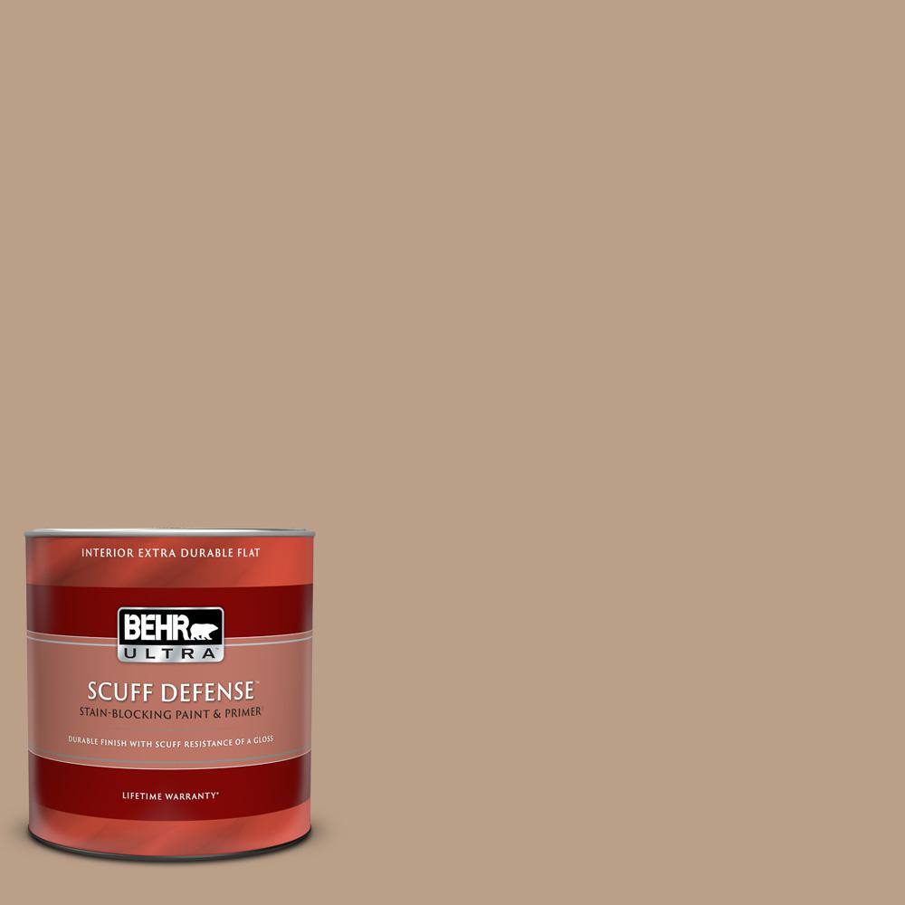 BEHR ULTRA 1 qt. #N240-4 Sierra Extra Durable Flat Interior Paint ...
