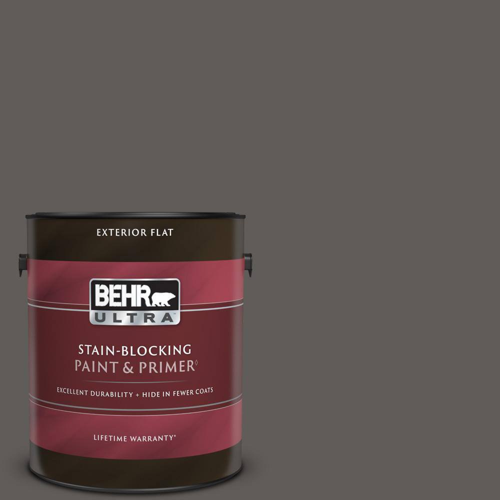 BEHR ULTRA 1 gal. #PPU18-19 Intellectual Flat Exterior Paint & Primer ...