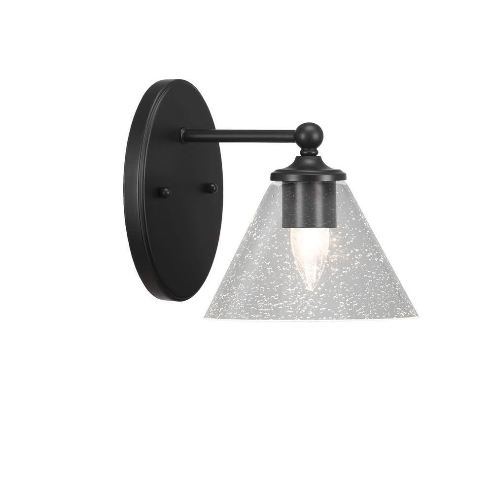 Royale 1-Light Matte Black Wall Sconce 5R911MB302 - The Home Depot